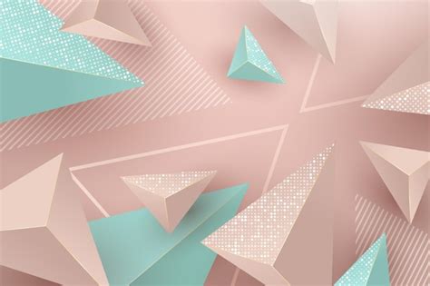 Абстрактный фон с 3d-треугольниками | Бесплатно векторы