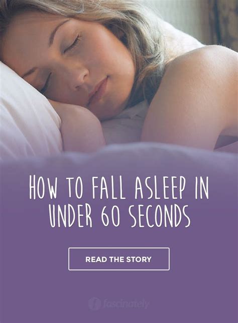 How to Fall Asleep in Under 60 Seconds | How to fall asleep, Health and ...
