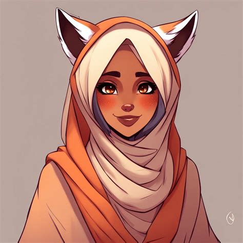 Cute Fox Girl In A Hijab by sliverfox84 on DeviantArt