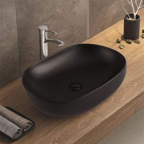 Раковина Azario накладная 600х415х135 цвет чёрный матовый (AZ-78326MB ...