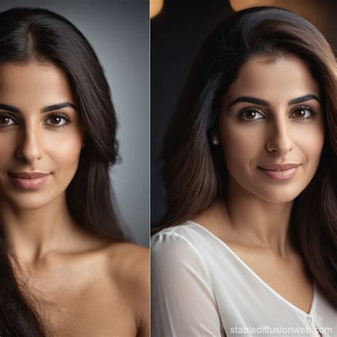 Arab Woman Healthy Hair Transformation | Stable Diffusion Online