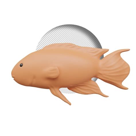 Premium PSD | Fish 3d render