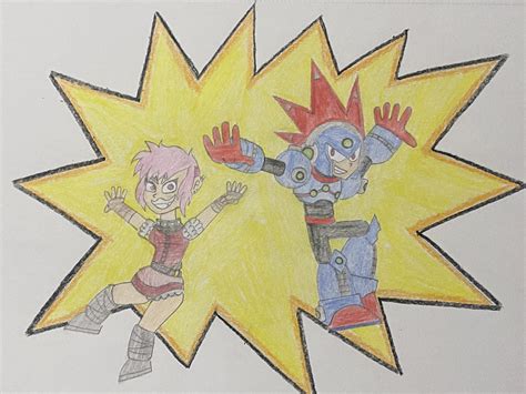 Nimona and Blastman by protoman17 on DeviantArt