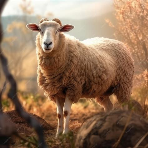 Premium AI Image | Sheep in natural habitat generative AI