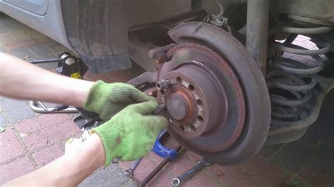 How to remove stuck rear brake disc rotor ANOTHER WAY - YouTube