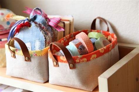 Текстильные корзиночки для хранения вещей | Fabric baskets, Fabric ...