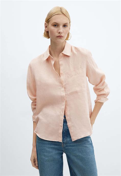 Рубашка Mango LINO, цвет: коралловый, RTLADI686101 — купить в интернет ...