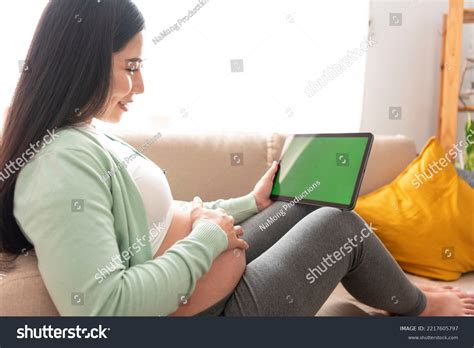 Young Asian Pregnant Woman Hands Fondle Stock Photo 2217605797 | Shutterstock