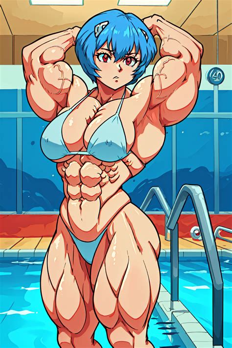 AI Generated - Rei Ayanami (Muscular) 5 by Turamarth14 on DeviantArt