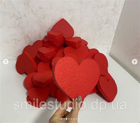 Сердце из пенопласта 20 cм в красной краске, цена 20 грн — Prom.ua (ID ...