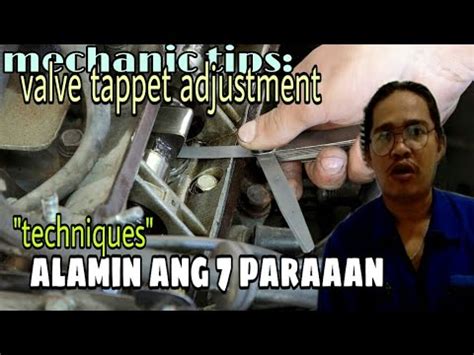 procedures on how to perform valve tappet clearance adjustment | how to adjust valve clearance ...