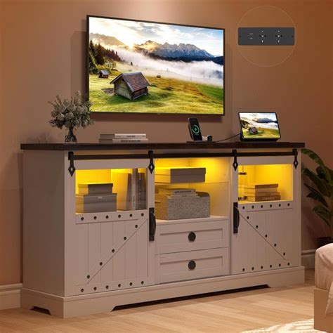 Тумба под телевизор 150 см, для 65" ТВ, с зарядной станцией и USB-C ...