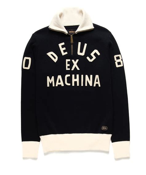 DEUS EX MACHINA Sweatshirt "Revolution Knit" black & white