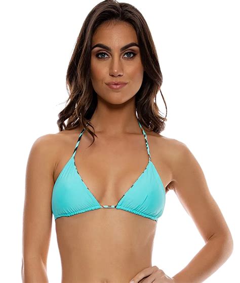 Bikini Tops Top Wavy Ruched Animale Aqua - Brand Luli Fama