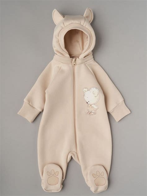 Комбинезон на молнии Little Star с отстегивающимся капюшоном Мишка ...