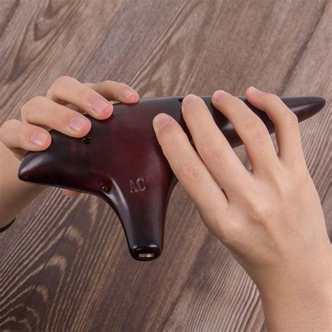 AKLOT Okarina,12 Löcher Okarina Alto C Smoked Straw Fired Ocarina ...