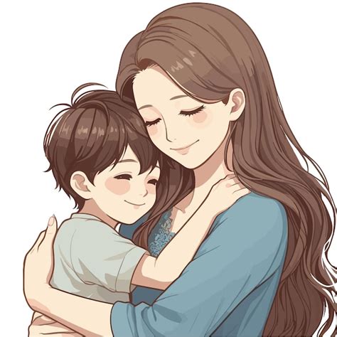 Premium Vector | Heartwarming and tender vector illustration portraying the bond between a ...
