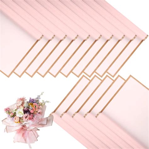 Розовая оберточная бумага с золотыми краями, 20 листов | AliExpress