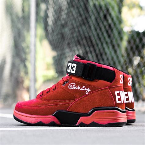 Ewing Athletics 33 Mid Red Suede