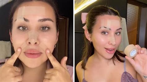 TikTokers Are Comparing This Face-Taping Hack To Botox & Here's What It Actually Does - Narcity