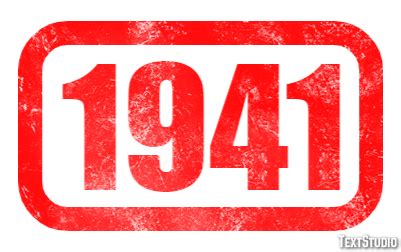 1941 Text Effect and Logo Design Number