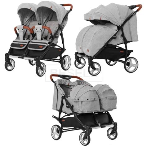 Коляска прогулочная CARRELLO Connect CRL-5502/1 Rock Gray для двойни c ...