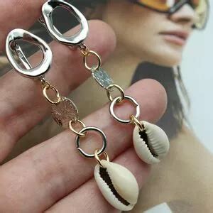 Серьги из перламутра, ракушек, серебра 925