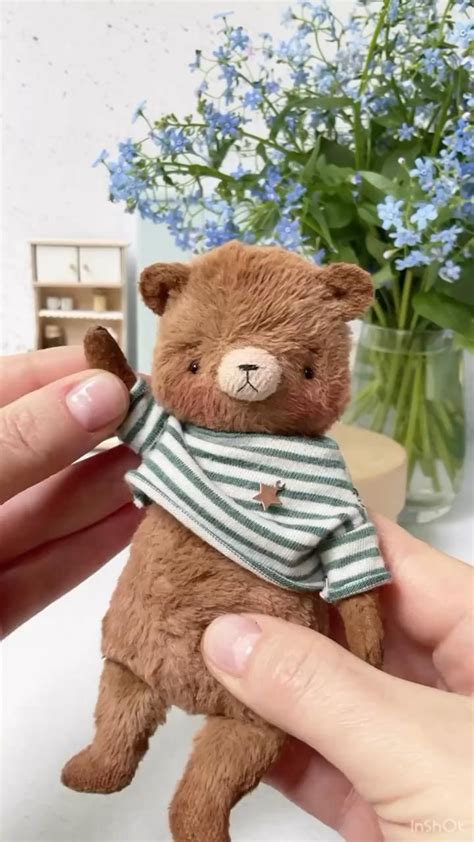 Cute teddy bear, miniature teddy [Video] | Teddy bear pattern, Diy ...