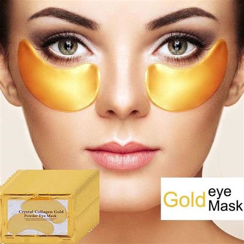 1Pair 24K Золотой коллаген глаз маски Anti-Aging гиалуроновой кислоты ...