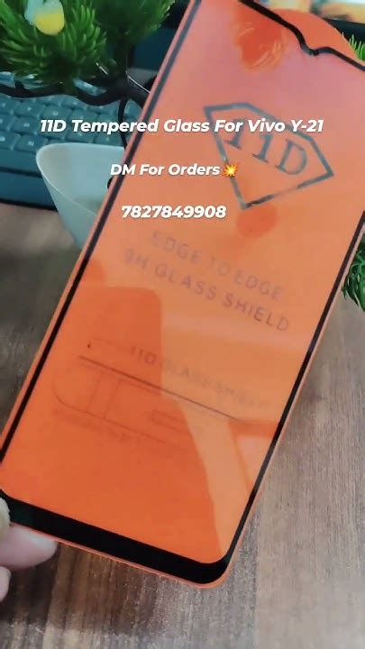 Vivo Y21 Full Tempered Glass, Edge to Edge 9H Glass Shield installation ...