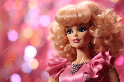Premium AI Image | Barbie cute disco plastic doll portrait