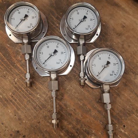 Manometer 100mm (25bar) - Manometers vintage gebruikt - DIYpipe