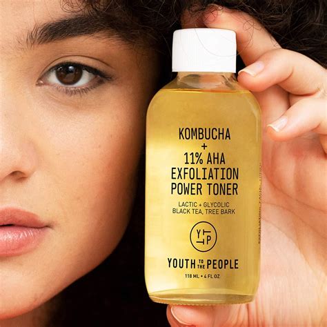 YOUTH TO THE PEOPLE Kombucha + 11% AHA Exfoliation Power Toner - Vegan ...