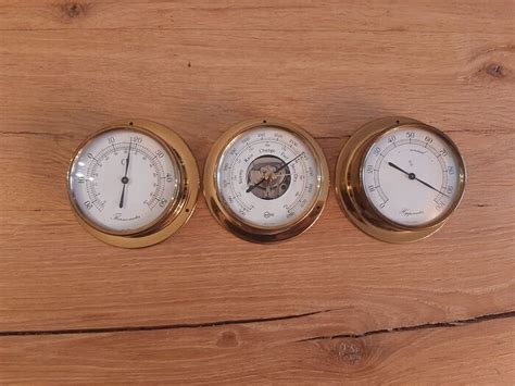 Barigo - Barometer, Thermometer, Hygrometer (3) - Brass - Catawiki