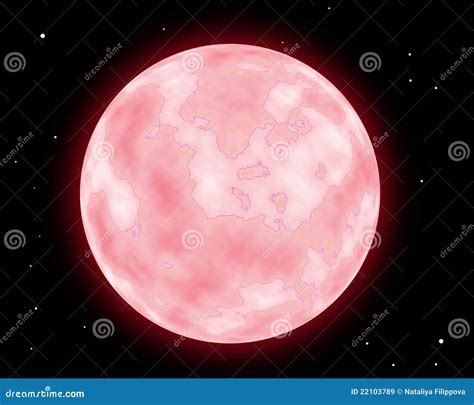 Pink planet stock illustration. Illustration of design - 22103789