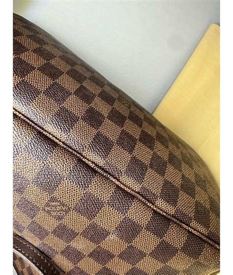 LOUIS VUITTON Коричневая кожаная сумка тоут Neverfull для женщин ...
