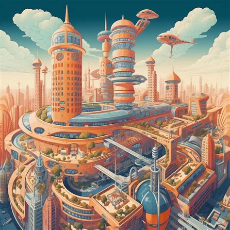 Premium Photo | Futuristic city with futuristic architecture and futuristic buildings in a ...