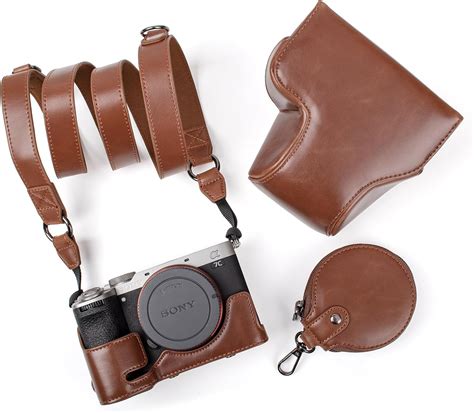 Amazon.com : MUZIRI KINOKOO Sony A7C II Case, Retro PU Leather ...