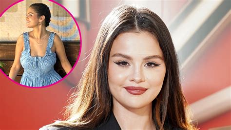 Selena Gomez Jumps on the Cottagecore Trend in Frilly Blue Dress | Us Weekly