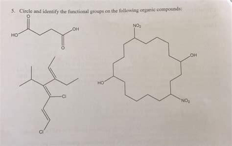 Solved Circle and identify the functional groups on the | Chegg.com