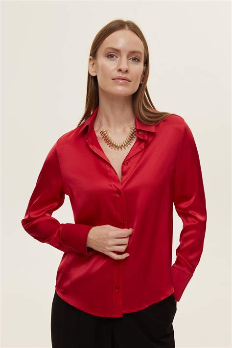 Рубашка Кельн красный шелк – купить за 14 900 ₽ | CLASSY brand