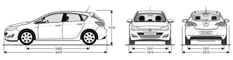 Габариты Opel Astra | Major Auto - официальный дилер Opel в Москве.