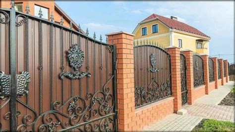 Железный забор и столбы с фото: цена, какой купить и установка своими ...