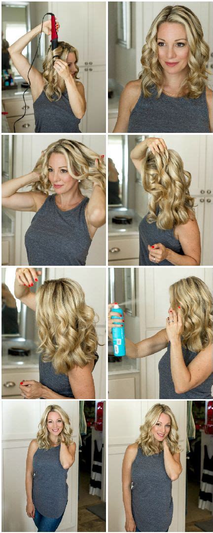 Step by step tutorial with pictures for how to get loose, wavy curls in ...