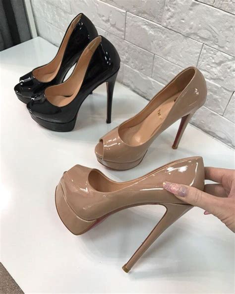 👉🏻💔Туфли лаковые на высоком каблуке в двух расцветка | Heels, Kitten ...