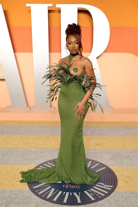 Megan Thee Stallion dares to bare on the Vanity Fair Oscars Party 2025 red carpet