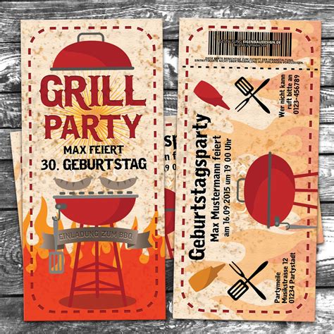 Einladungskarte GrillFest - eigenbauDESIGN
