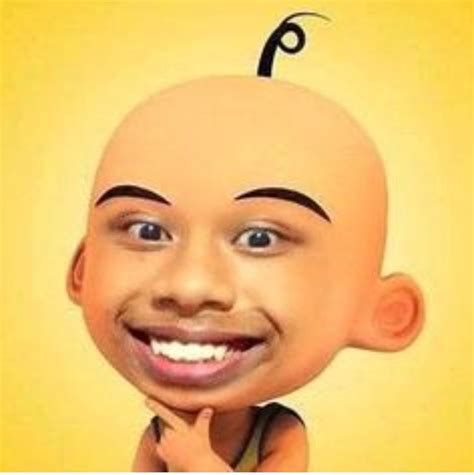 Upin meme | Cartoon jokes, Anak anjing husky, Wajah lucu