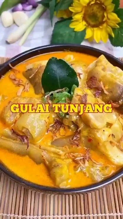 Resep Masakan Harian | GULAI TUNJANG😍 ONDE MANDEE INI LAMAK BANAA!! Sumpah ini pake nasi anget ...