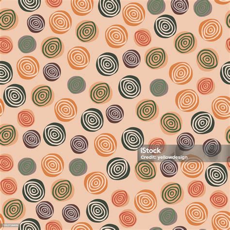 Random Spirals Seamless Pattern Hand Drawn Vector Wallpaper Artistic Backdrop Retro Vintage ...